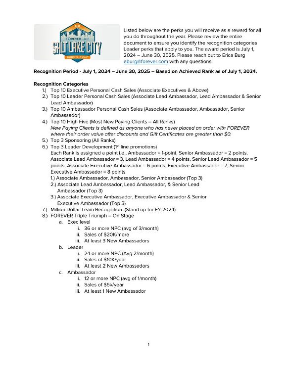 2025 FOREVER Live! Recognition.pdf | Document by FOREVER® Events ...